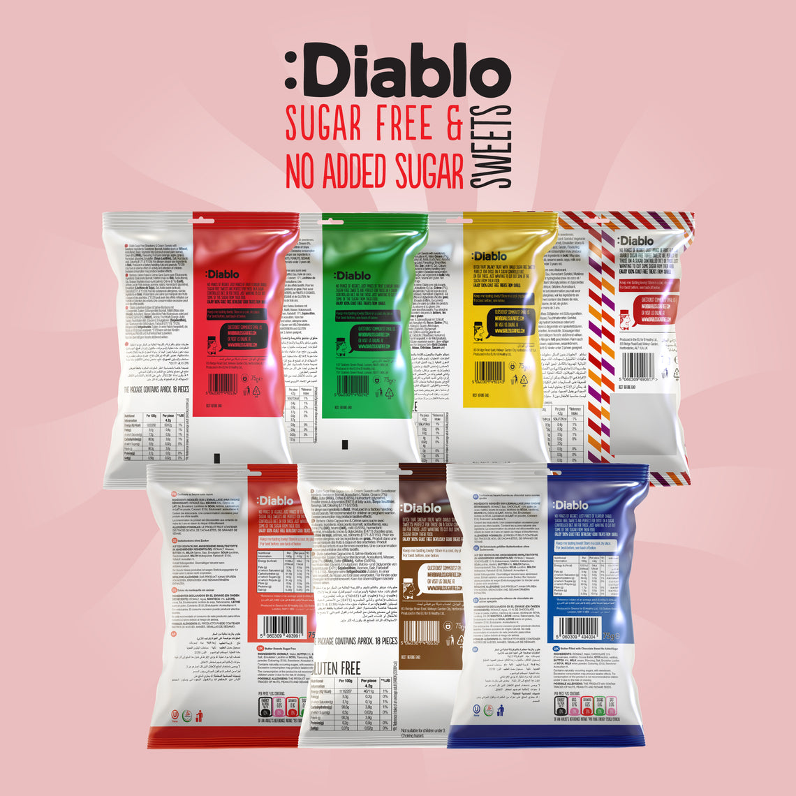 DIABLO SUGAR FREE Retro Variety Pack Sweet Gift Box 7 x 75g – Diablo ...