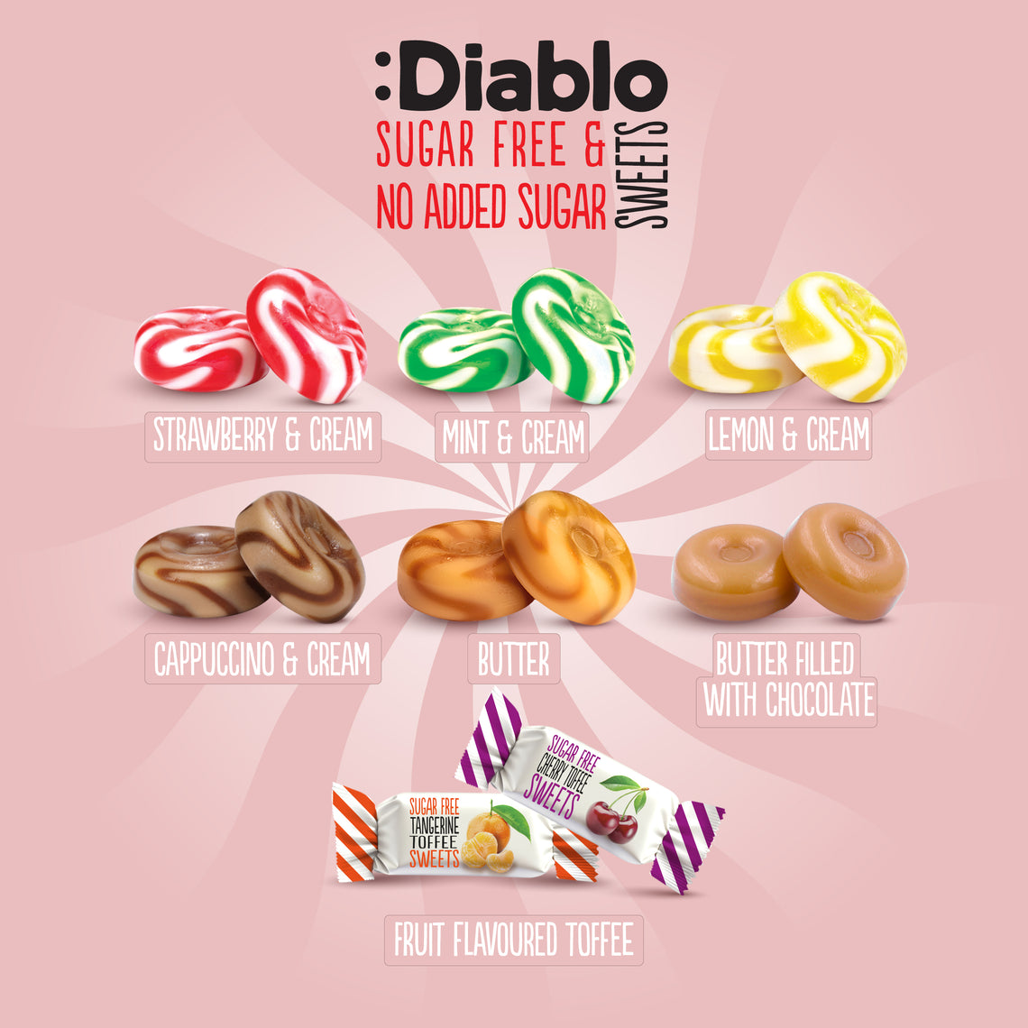 DIABLO SUGAR FREE Retro Variety Pack Sweet Gift Box 7 x 75g – Diablo ...