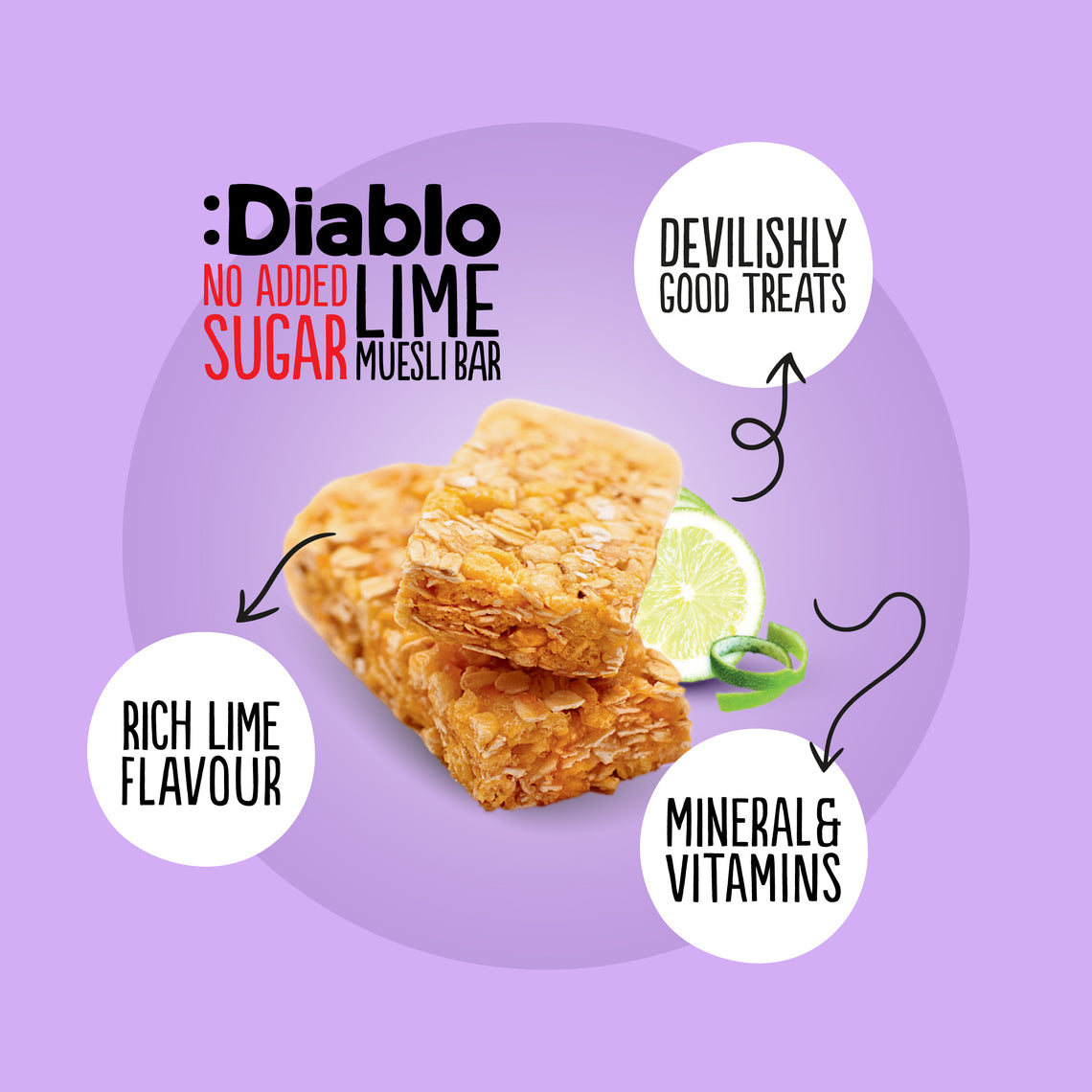 DIABLO LIME MUESLI BAR – Diablo Sugar Free