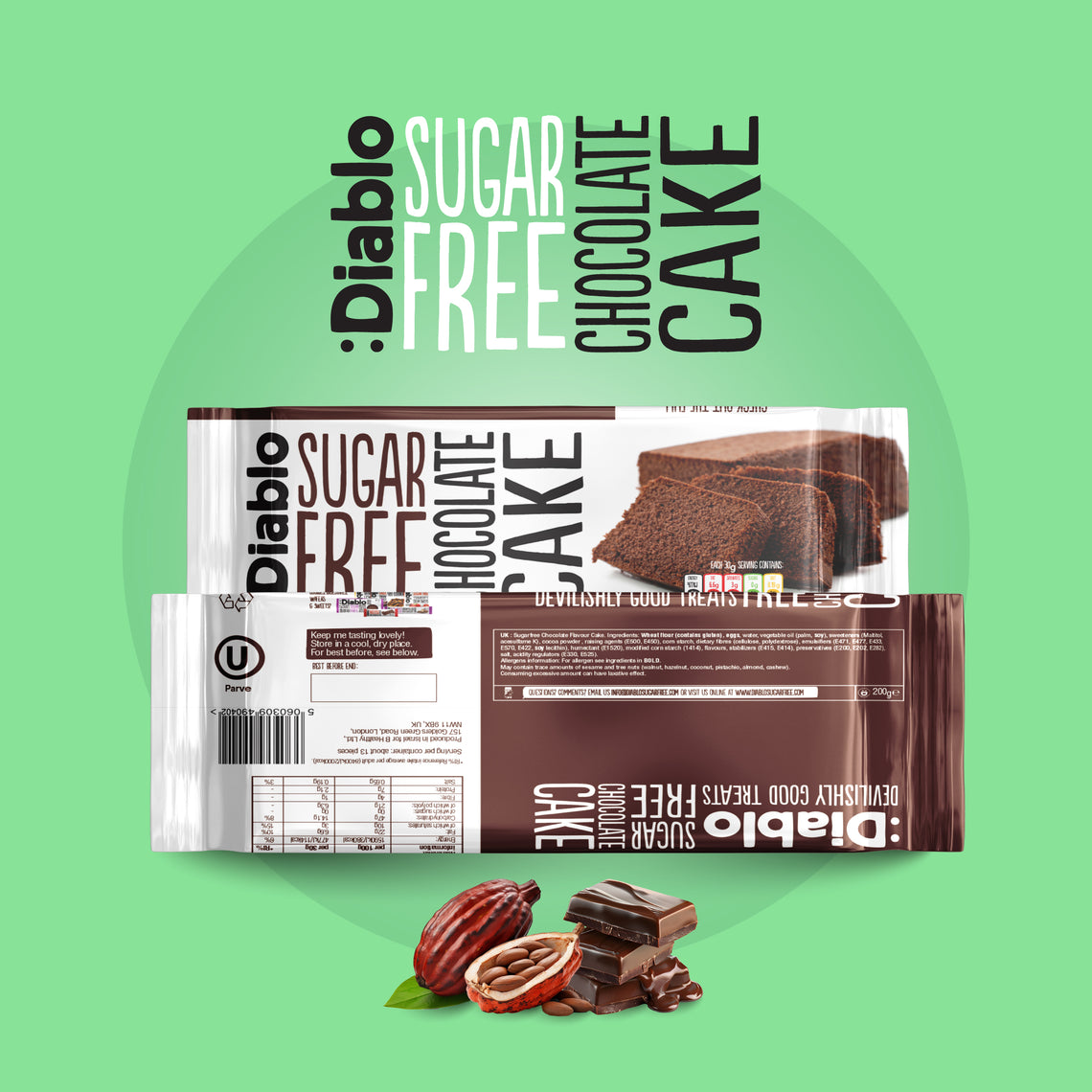 DIABLO SUGAR FREE CHOCOLATE CAKE – Diablo Sugar Free