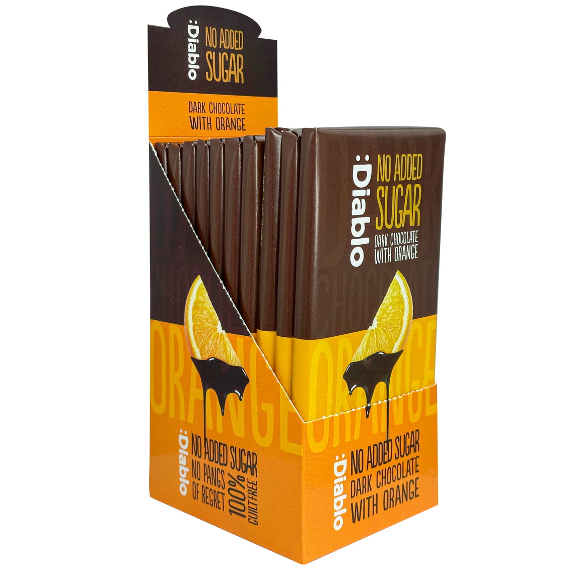 DIABLO NO ADDED SUGAR DARK CHOCOLATE WITH ORANGE – Diablo Sugar Free