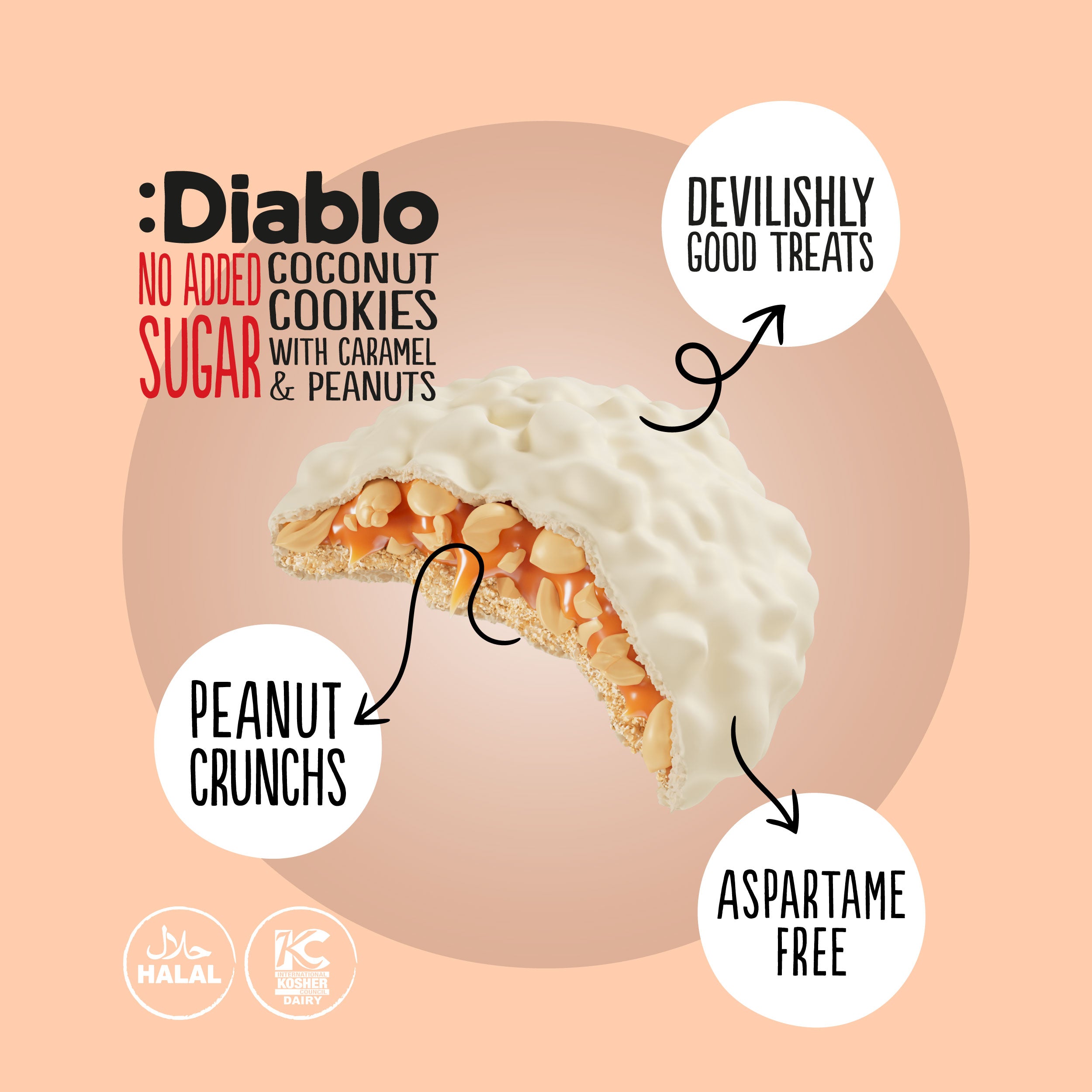 Sugar Free Biscuits Diablo Sugar Free Coconut Cookies - 150g - Pack Of ...