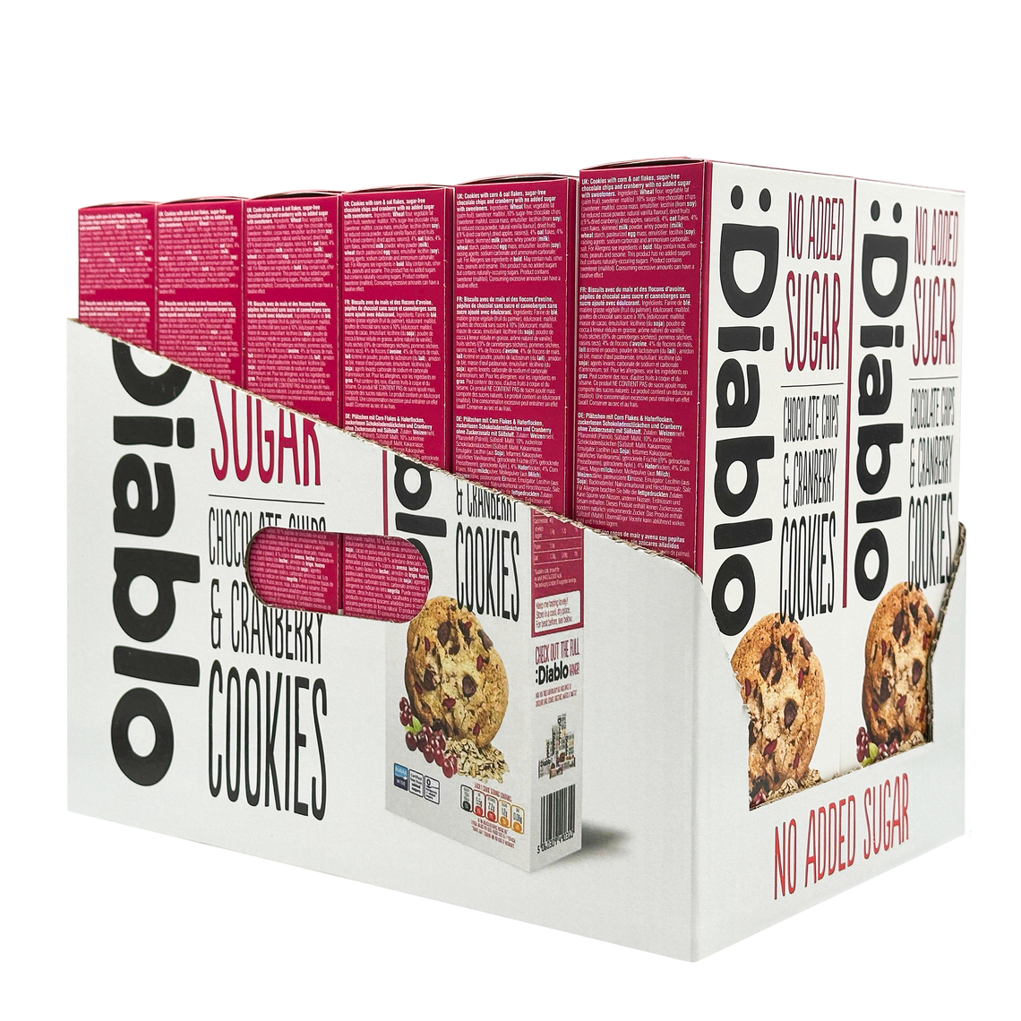DIABLO NO ADDED SUGAR CHOCOLATE CHIPS & CRANBERRY COOKIES – Diablo ...