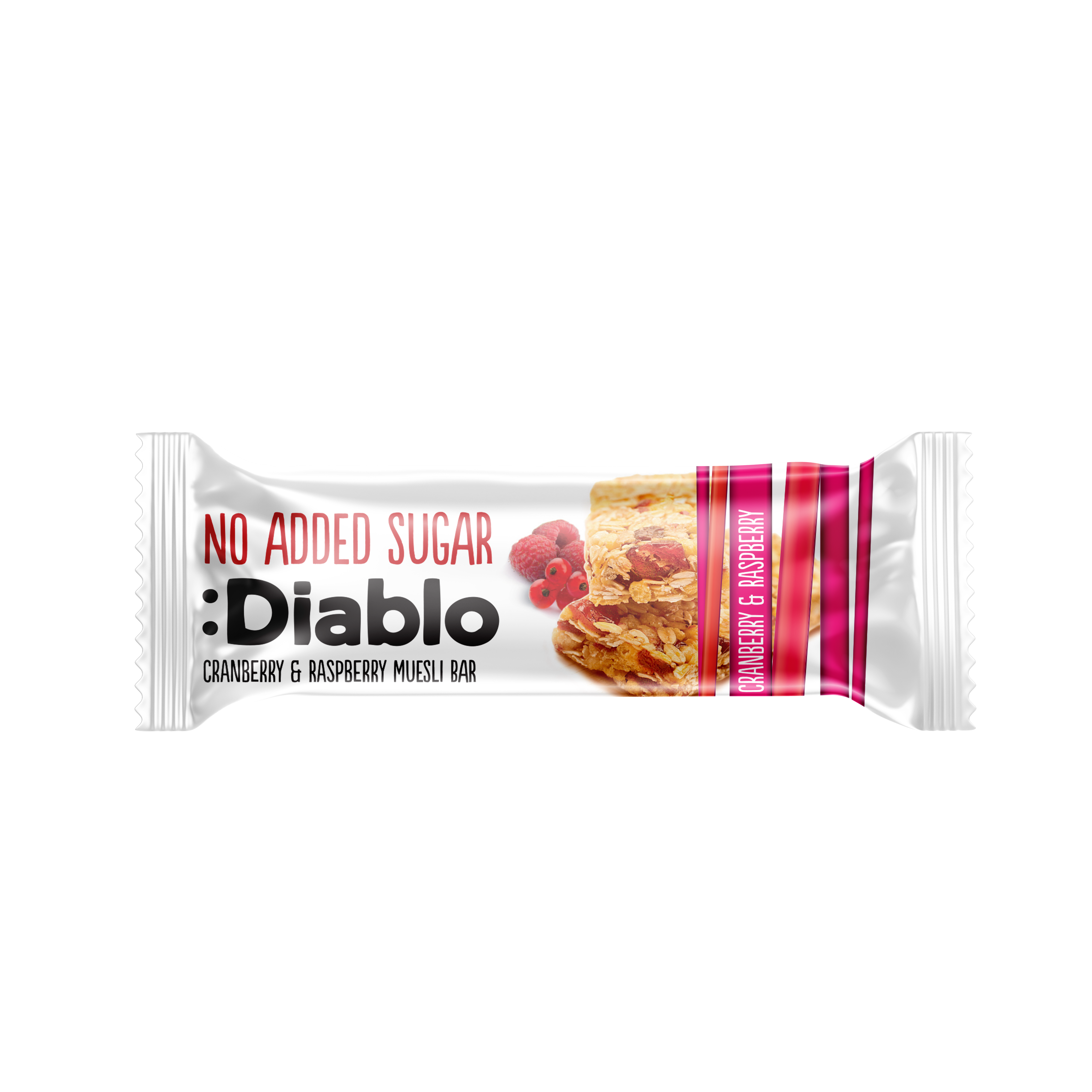 DIABLO CRANBERRY AND RASPBERRY MUESLI BAR – Diablo Sugar Free
