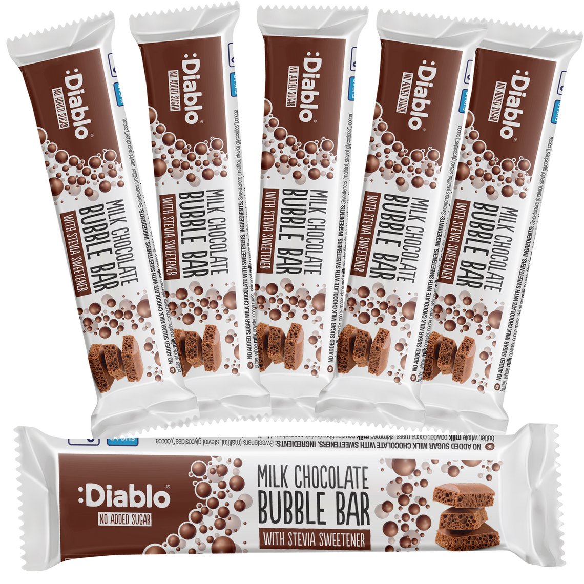 Milk Chocolate Bubble Bar (30g) – Diablo Sugar Free