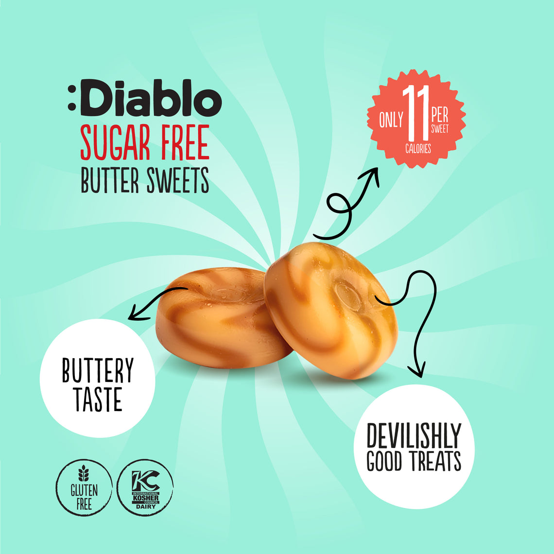 Sugar Free Butter Sweets (75g) – Diablo Sugar Free